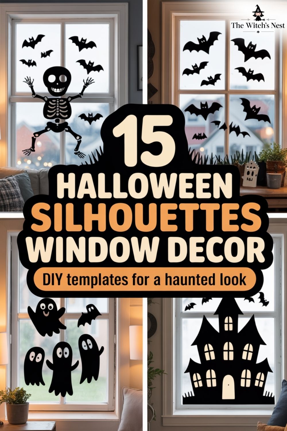 15 Halloween Silhouettes Window Decor: DIY Templates for a Haunted Look ...