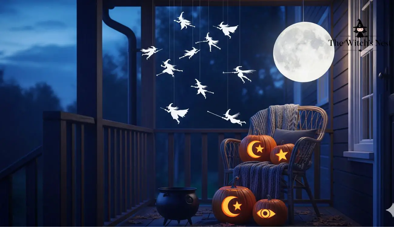 Witch Halloween: 10 Creative Ways to Hang Flying Witches - The Witch's Nest